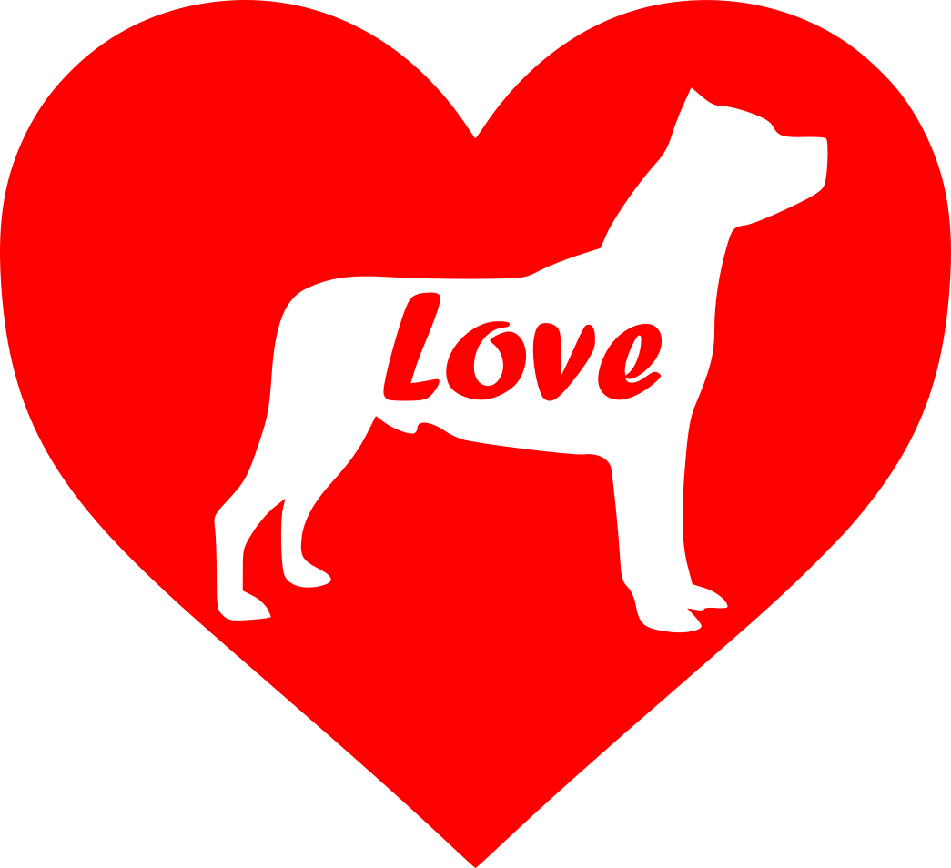 Staffordshire Bull Terrier Car Decal Love Heart Puppy Sticker Vinyl Die ...